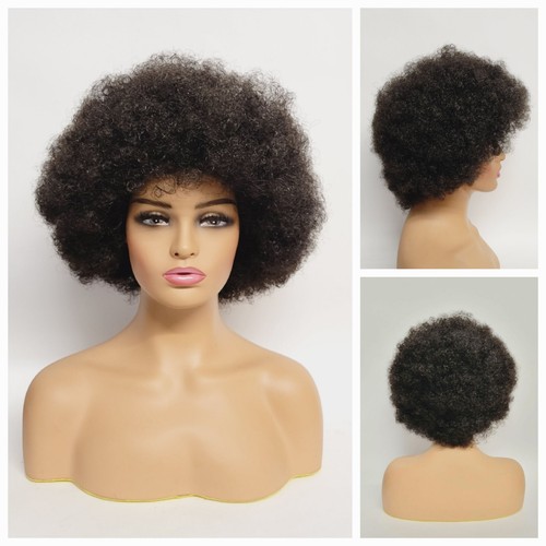 Short Afro Puff Wigs for Black Women Curly Kinky 70s Disco Bouncy Kane ...