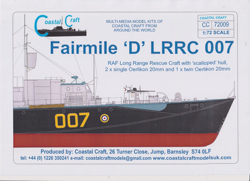 COASTAL-CRAFT MODELS 1/72 SCALE FAIRMILE D LONG RANGE RESCUE COMPLETE ...