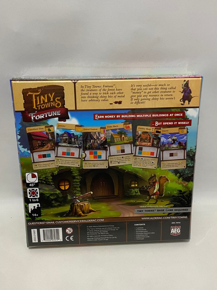 Tiny Towns Fortune Expansion Pack AEG RPG Games Alderac Entertainment New Sealed | eBay