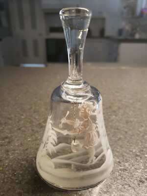 VINTAGE ~ MARY GREGORY, BOHEMIAN CRYSTAL ~ CLEAR CRYSTAL BELL ~Mary ...
