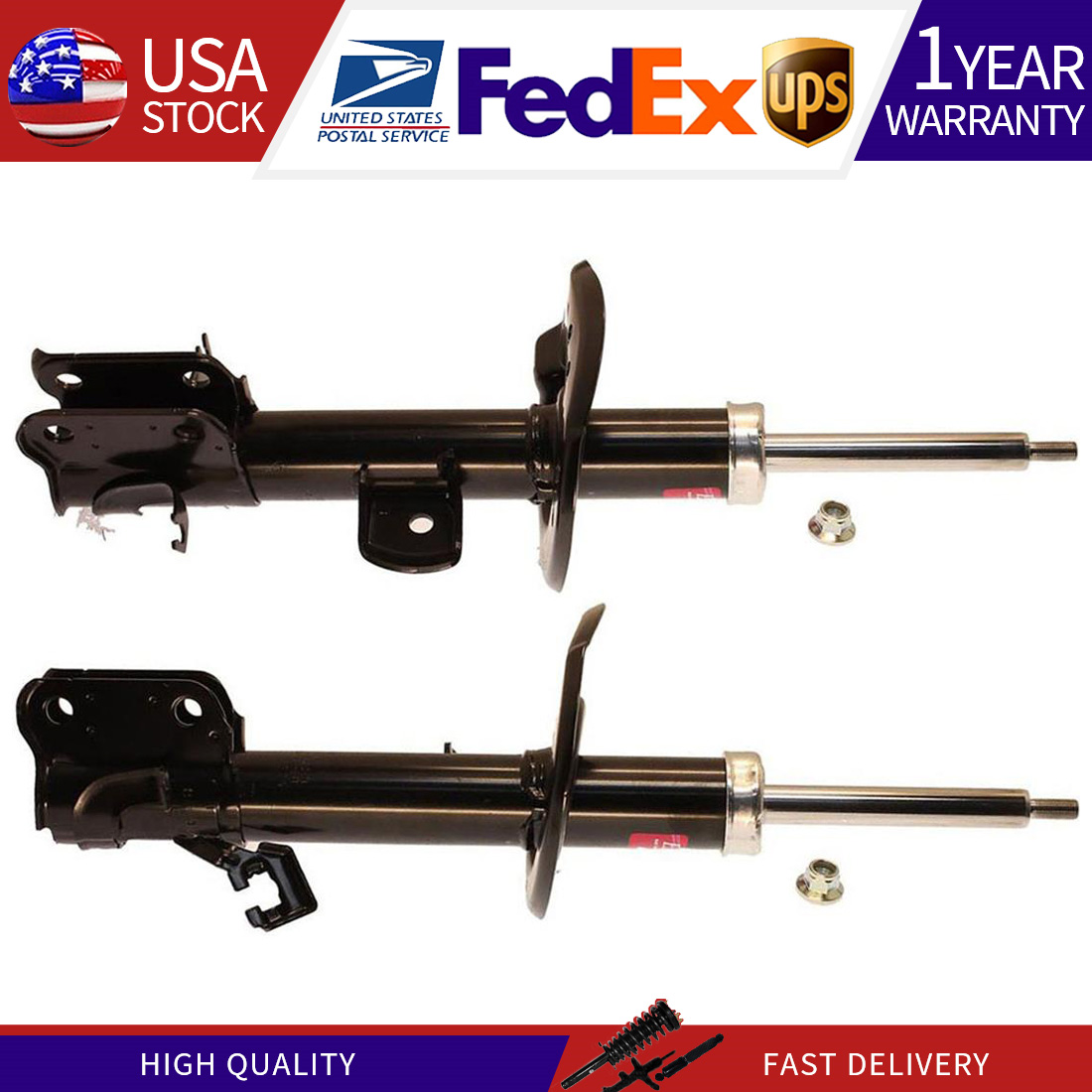 KYB Excel-G Front Strut Assemblies Kit Set of 2 For Nissan Juke AWD FWD ...