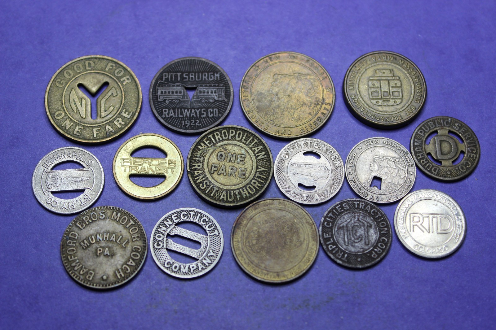 15-FARE-TRANSIT-TOKENS-ALL DIFFERENT-LOT B | eBay