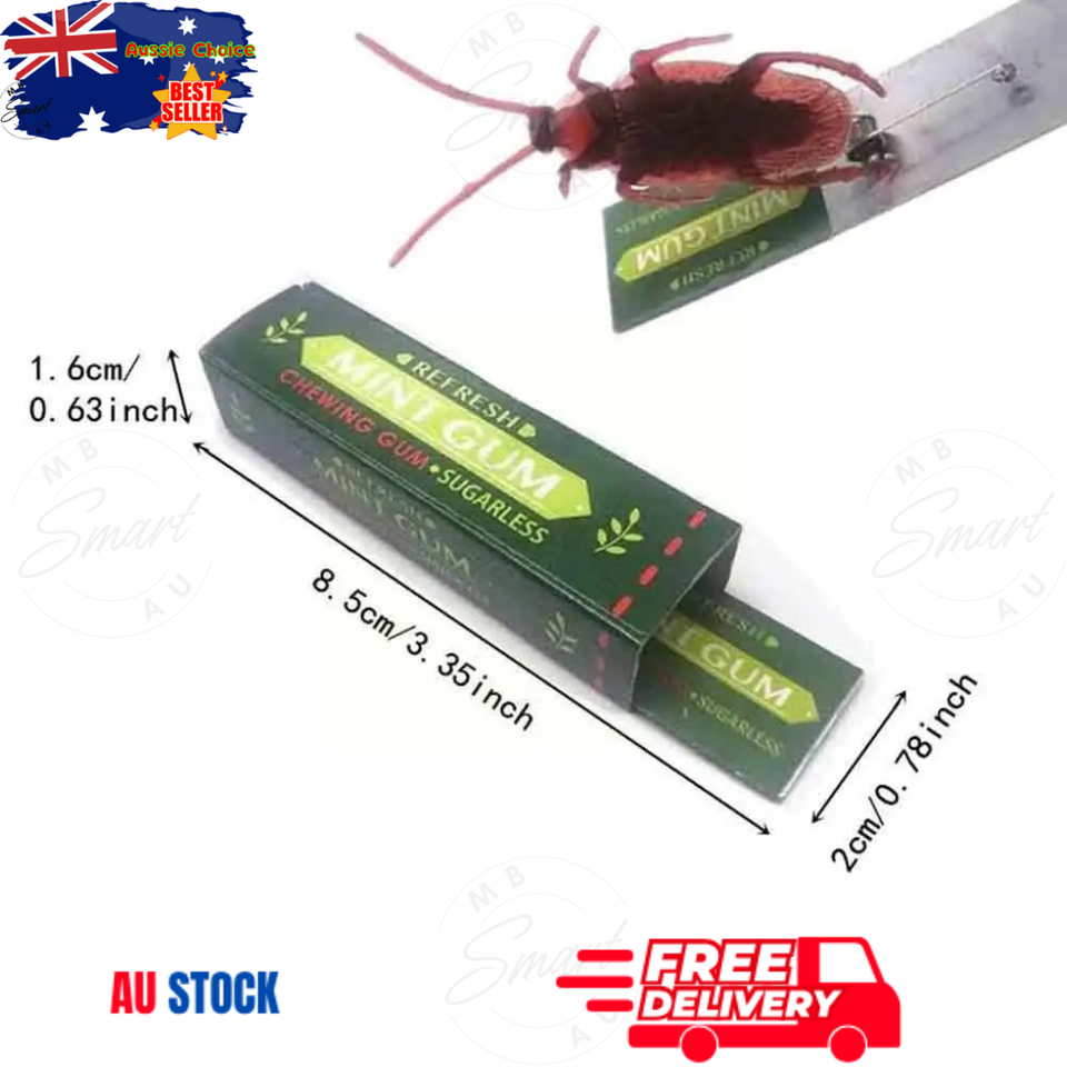 10xFake Cockroach Chewing Gum Prank Toy Funny Trick Gag Joke Surprise ...