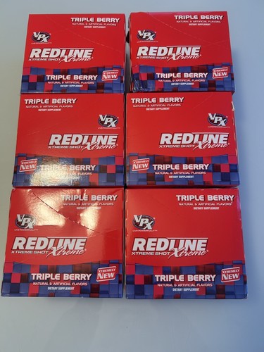 6x-VPX Redline Xtreme Energy Shot TRIPLE BERRY 36 Total 3 Oz Bottles ...