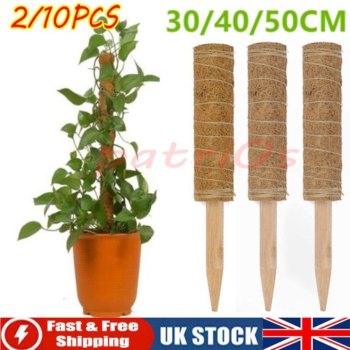 10X Moss Poles Extendable Coco Coir Poles House Plant Support Totem ...