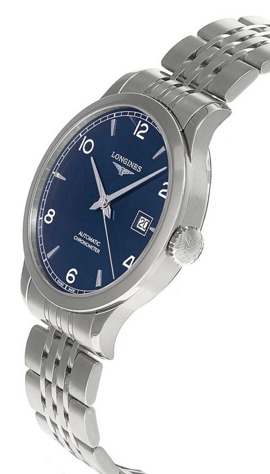 LONGINES Record 38.5MM AUTO SS Blue Dial Men's Watch L2.820.4.96.6 | eBay