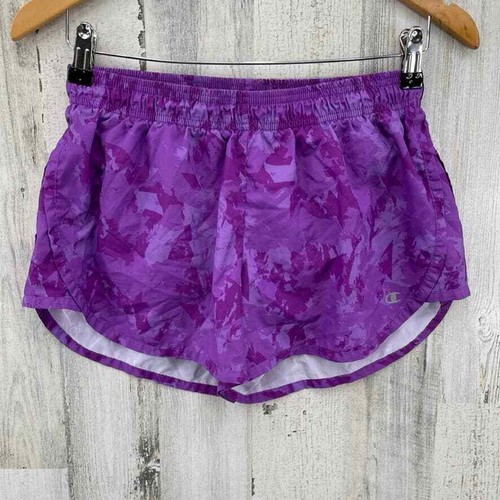 Champion Running Shorts Womens Small Purple Camo Built-in Briefs Pocket ...