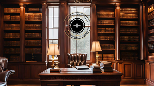 Classic Law Office Bookcase Lawyer Digital Background for Zoom ...