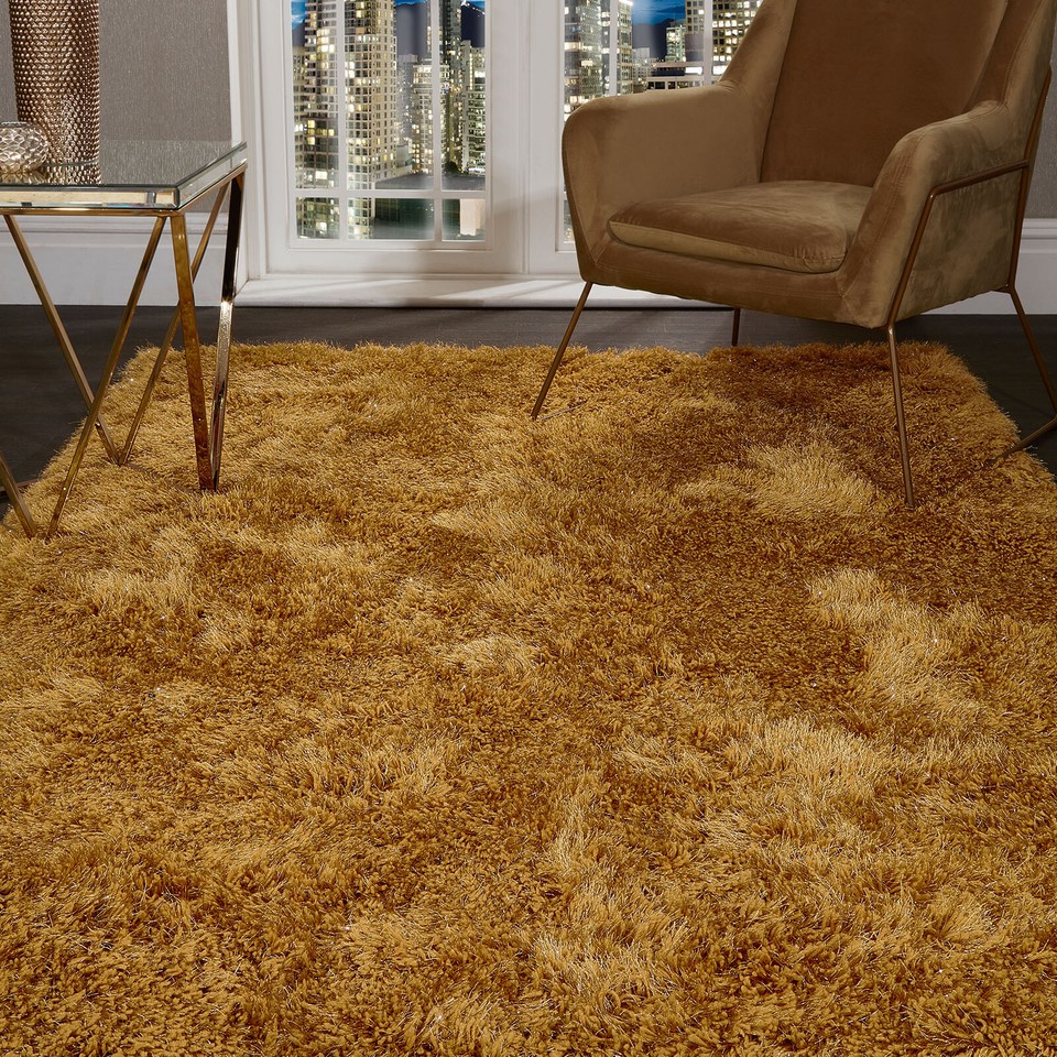 Shaggy Rug SHIMMER SPARKLE GLITTER 5.5cm Thick Soft Pile Large Living ...