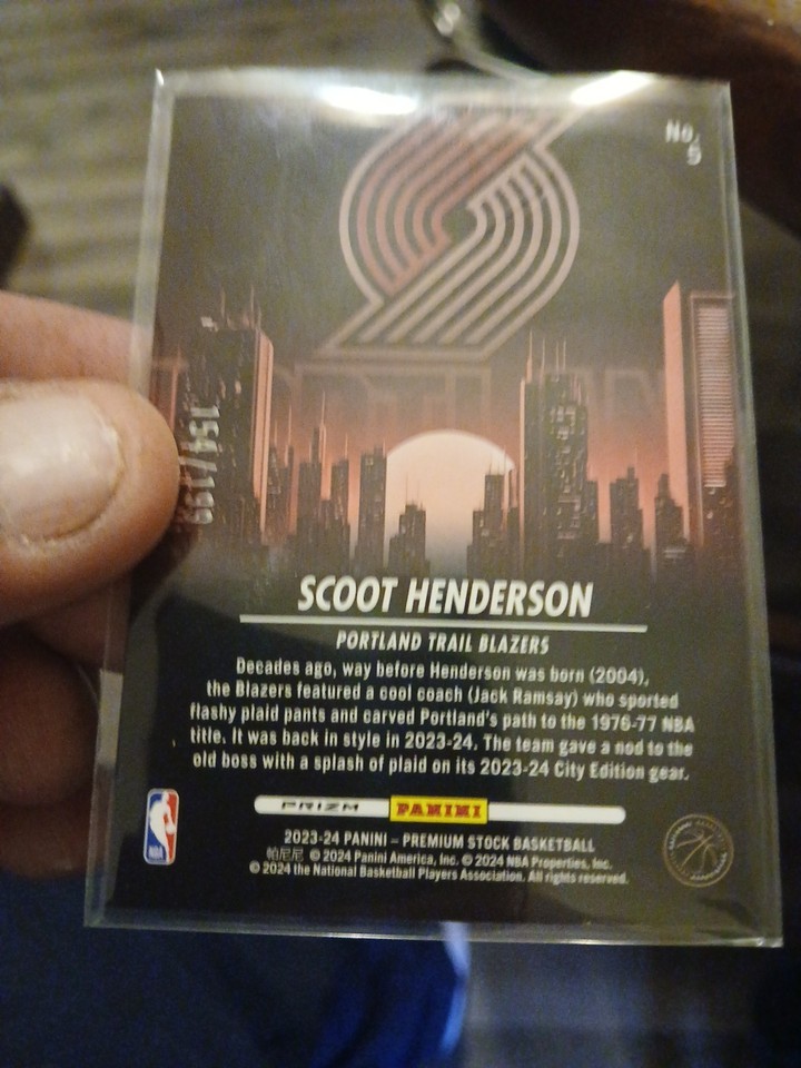 2023 NBA HOOPS Scoot Henderson Premium Stock Red Seismic /199 | eBay