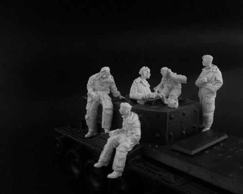 AC Models British Cromwell Tank Crew 5 Figures 1/35th Unpainted resin ...