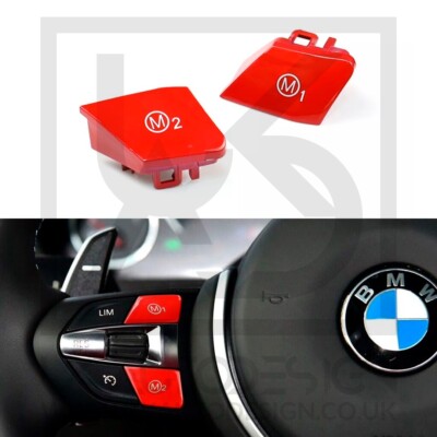 BMW M2/M3/M4/M5/M6 Red M1 M2 Buttons (F87/F80/F82/F83/F10/F06/F12/F13 ...