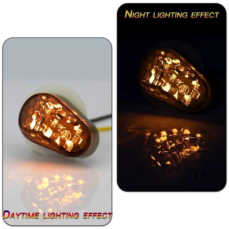Motorcycle 2Pcs LED Mount Flush Blinker Tail Indicator Turn Signals ...