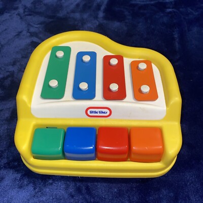 Little Tikes Children's Mini Piano Musical Sounds Yellow Toddler Toy | eBay