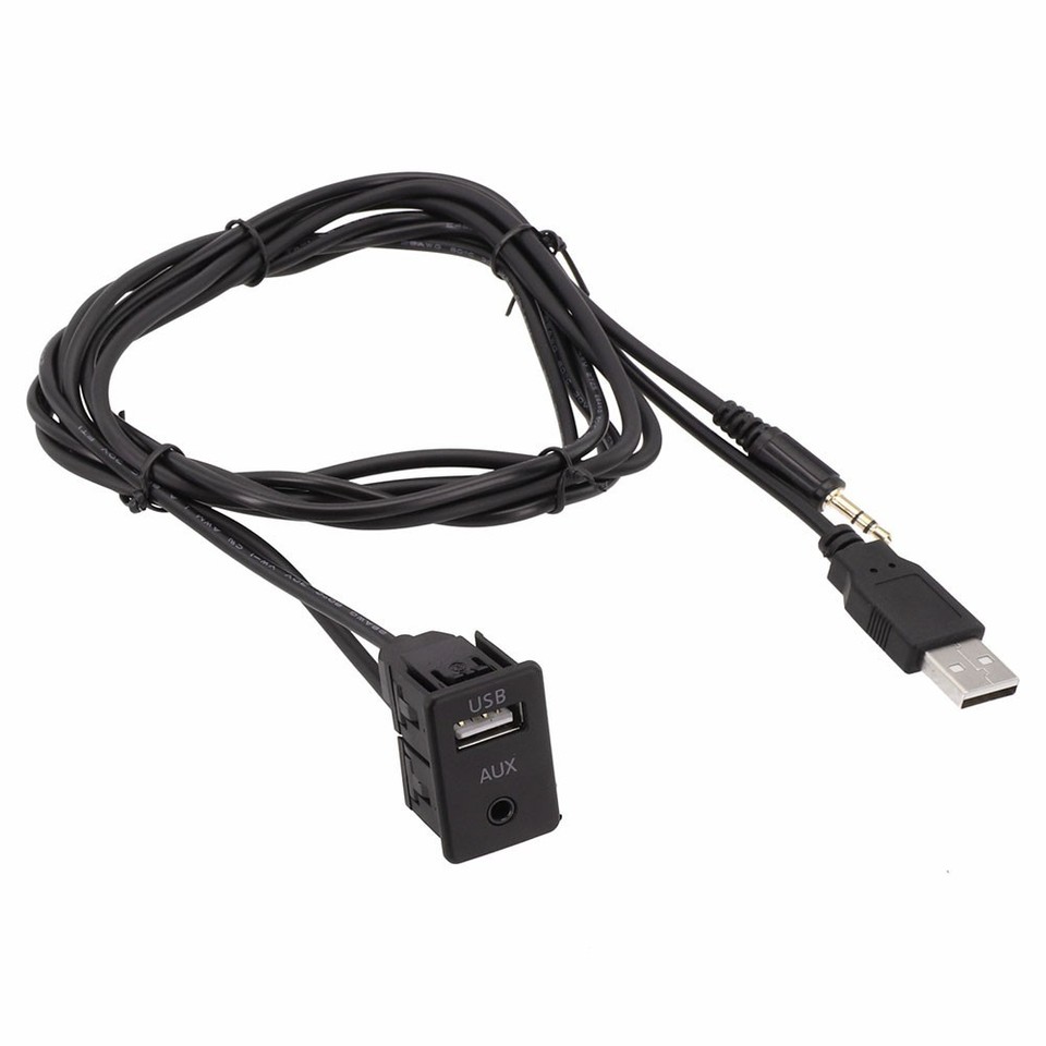 Car AUX USB Male Dash Mounting Adapter for Car and RV Audio Connection ...