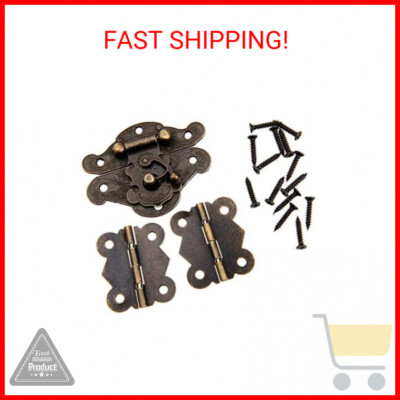 dophee Decorative Box Latch Hasps Clasp and Butterfly Hinges Kit for ...