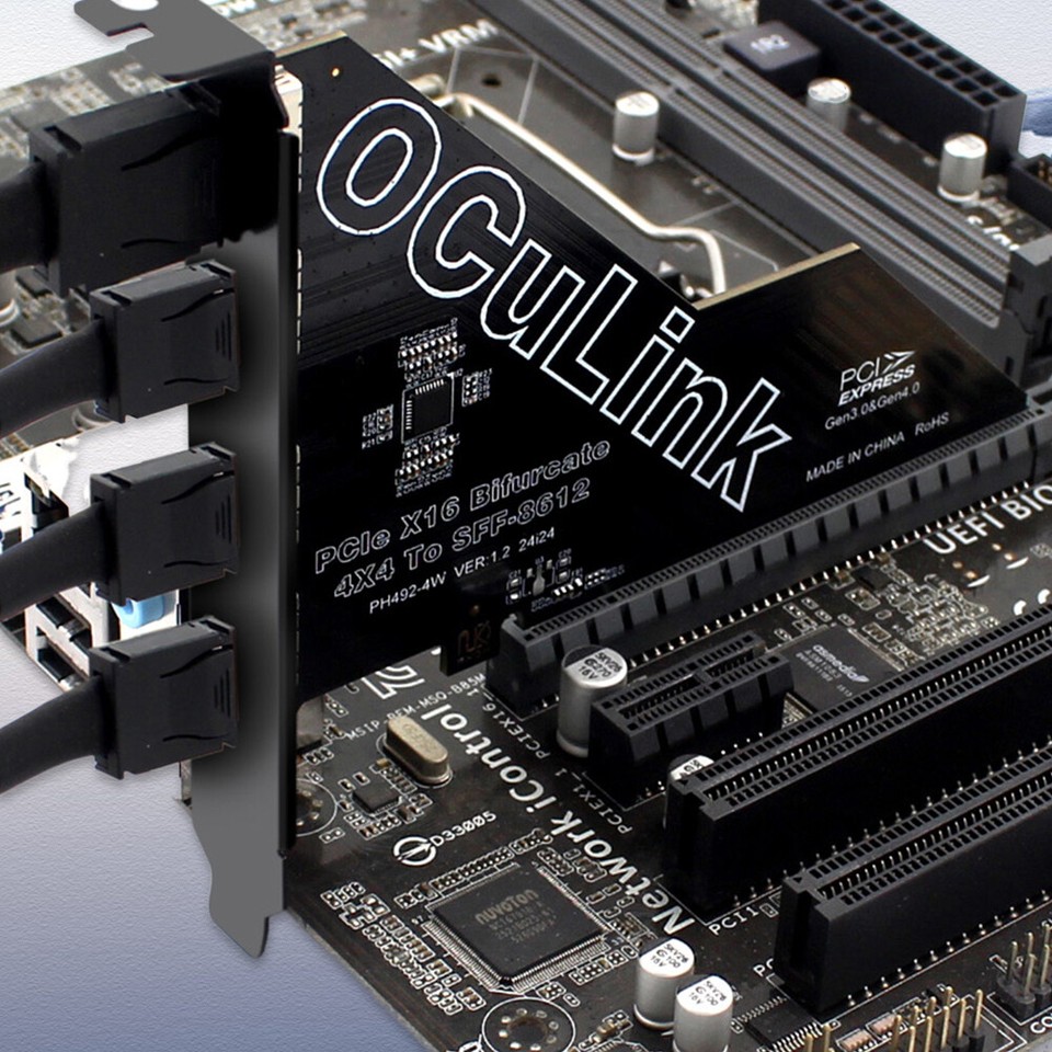 PCIe 4.0 X16 To Oculink Adapter PCI Express To SFF-8612 Expansion Card ...