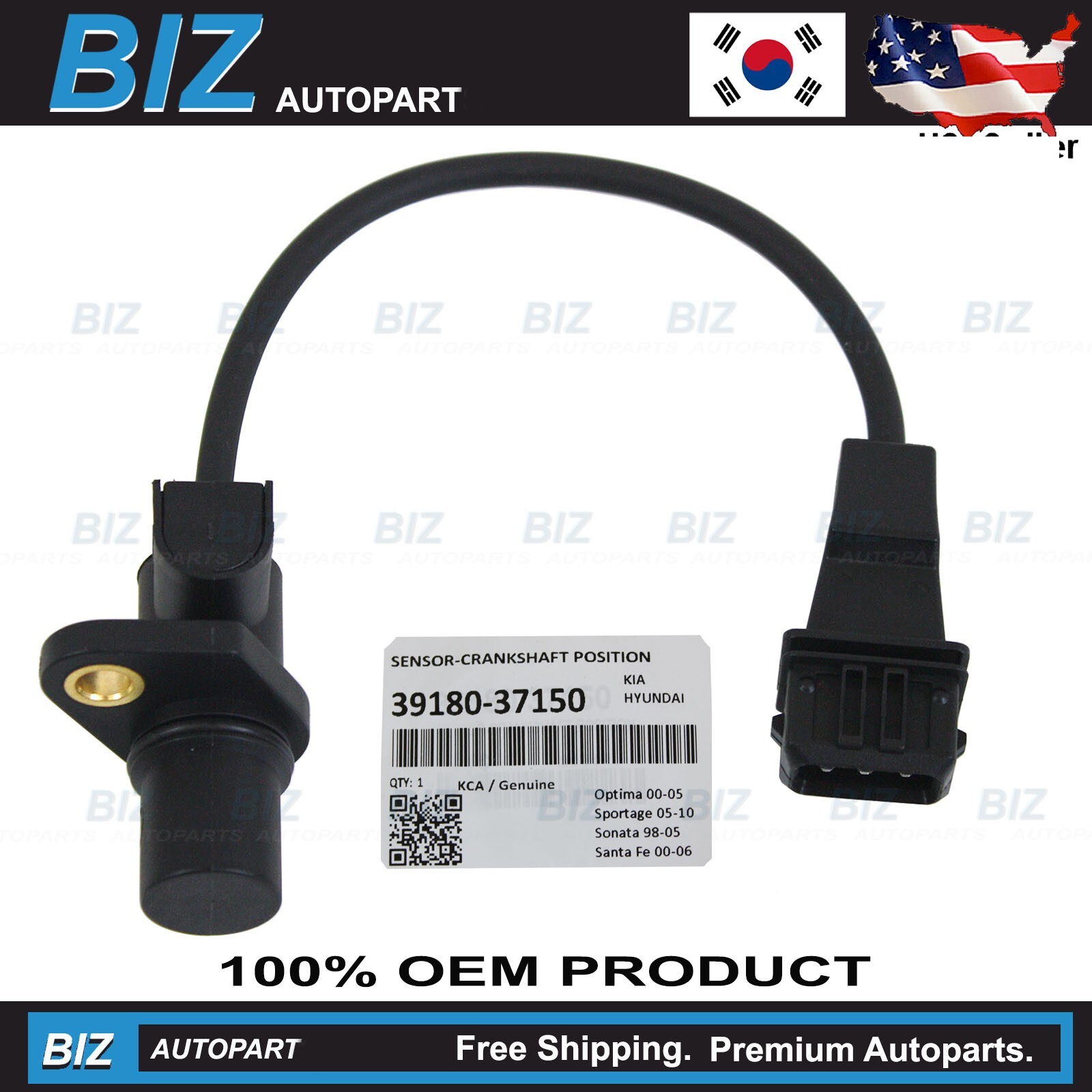 Crankshaft Position Sensor for 1999-2010 Hyundai Kia 2.5L 2.7L 39180 ...