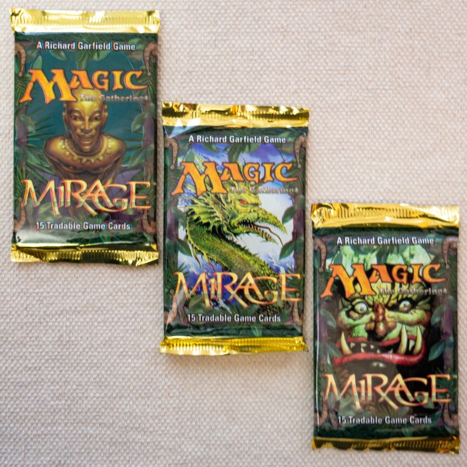 MTG: 3 MIRAGE Sealed Booster Pack Lot from Box - 3 Packs Magic ...