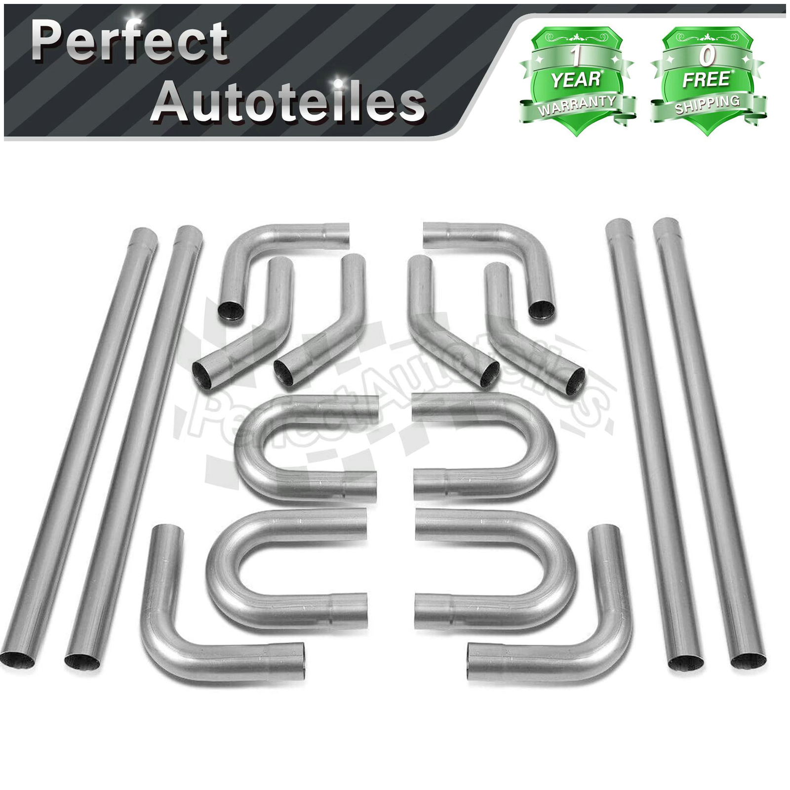 S Bend Exhaust Pipe Speed Daddy 16-Piece Exhaust Tubing Kit – 2.5" OD ...