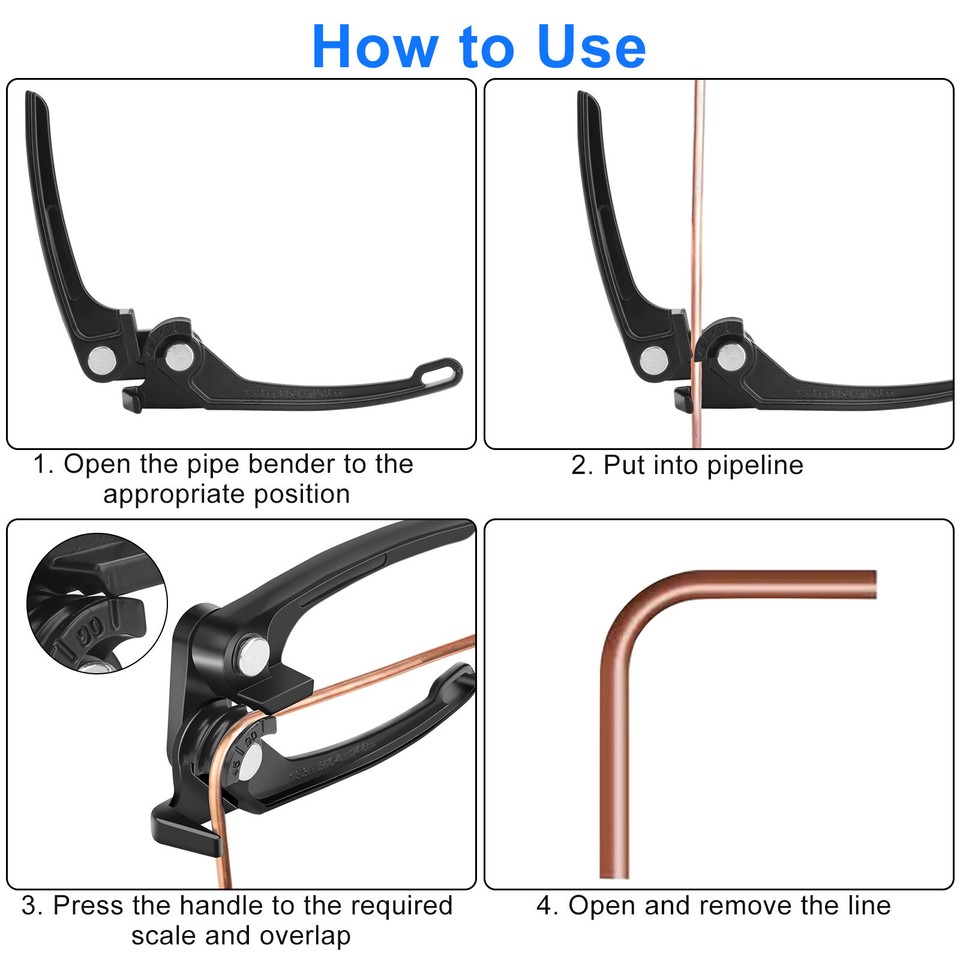 3-IN-1 Tubing Tube Bender Fuel Brake Line 1/8" 3/16" 1/4" Aluminum ...