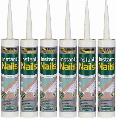 Everbuild Instant Nails High Strength Quick Grab Panel Adhesive White ...