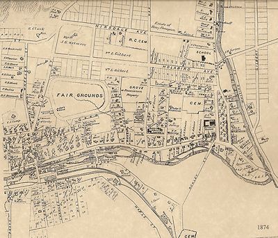 Winsted CT 1874 Maps with Businesses and Homeowners Names Shown | eBay