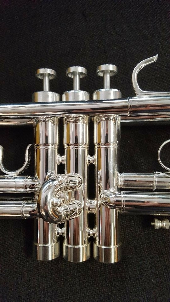 Silver 53/8" Bell Trumpet (w/Bb Pipes) Heavy Cap D2H Mouthpieces | eBay
