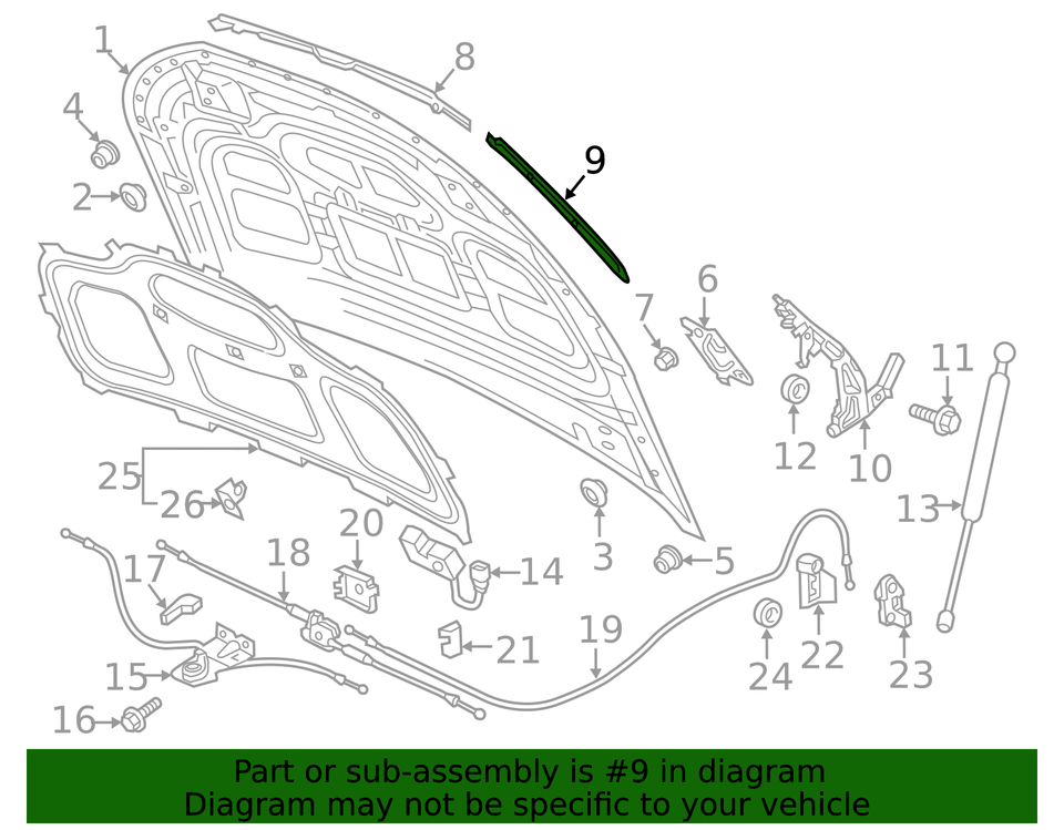 Genuine Audi Hood Seal 80A-823-125 | eBay