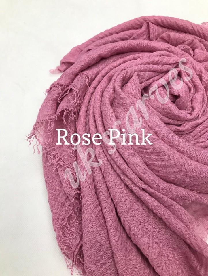New Crimp Crinkle Frayed Edges Maxi Scarf Hijab Crimped Scarves Habiba ...