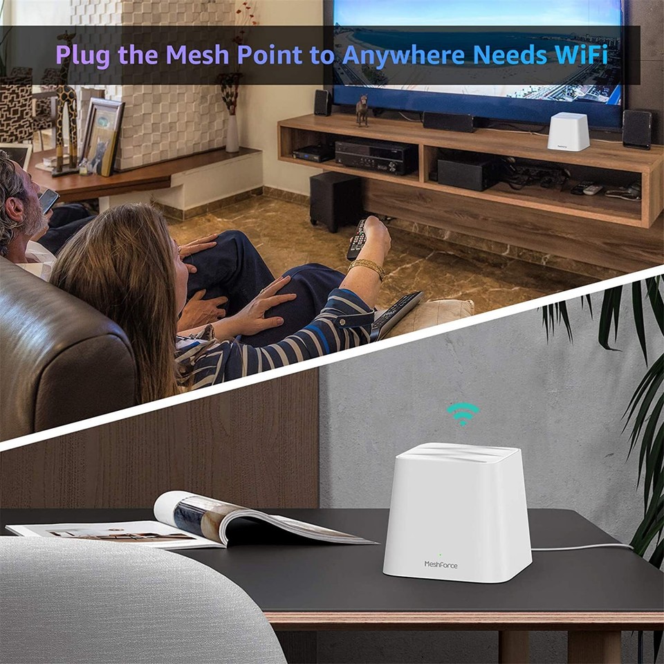 Meshforce M1 Whole Home Mesh WiFi System (1 Pack) Dual Band Wireless ...