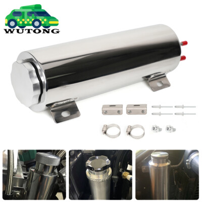 3" X 9" Polished Stainless Steel Radiator Coolant Overflow Catch Tank ...