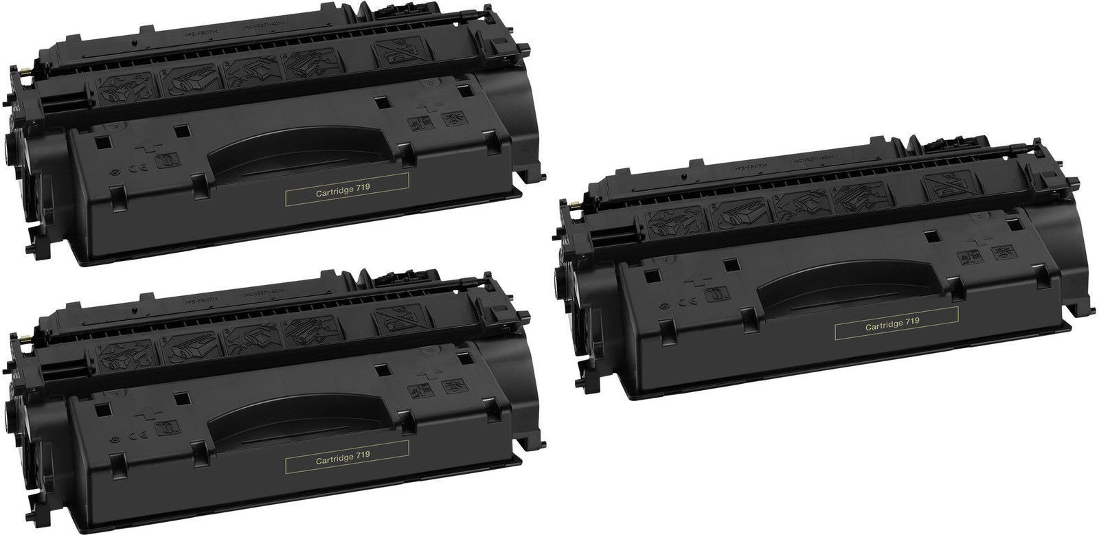 3 x Compatible NON-OEM 719 3479B002AA Black Toner Cartridge For Canon ...