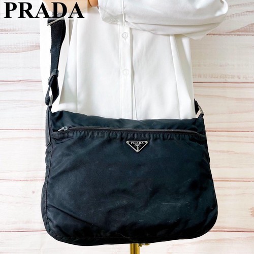 PRADA Shoulder Bag Messenger Bag Shoulder Strap Diagonal Hanging Pocono ...