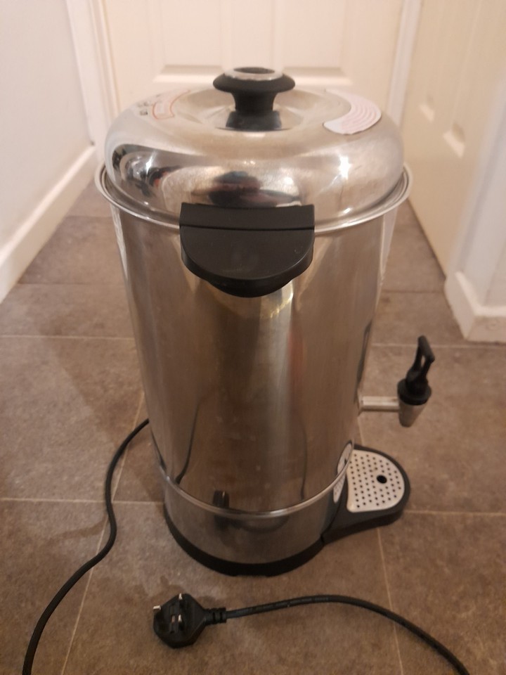 Swan 10-Litre Stainless Steel Catering Tea Urn Hot Water Boiler for ...