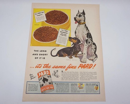 Pard Dog Food Dachshund Magazine Ad Print Design Advertising | eBay
