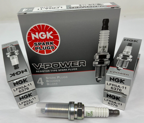 NEW Pack of 4 NGK LFR5A-11 6376 V-Power Spark Plugs Fast Free Shipping ...
