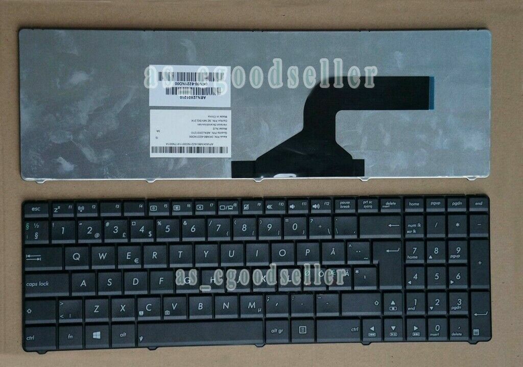New for ASUS A53E A53S A53SM A53SV N61DA Keyboard Swedish Nordic Dansk ...