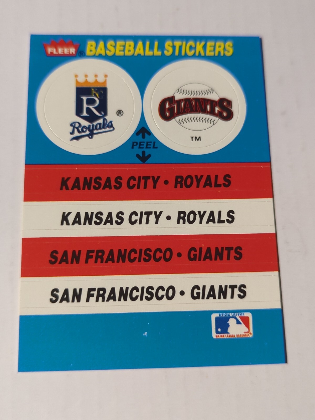 Royals / Giants 1989 Fleer Baseball Stickers | eBay
