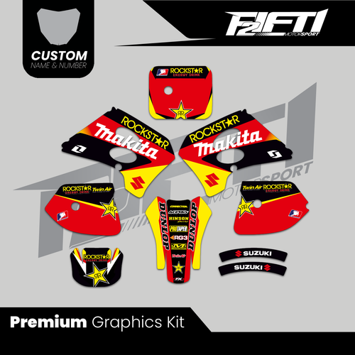 Mid Range Graphics Kit to fit Suzuki RM125 250 1993 1994 1995 RM250 ...