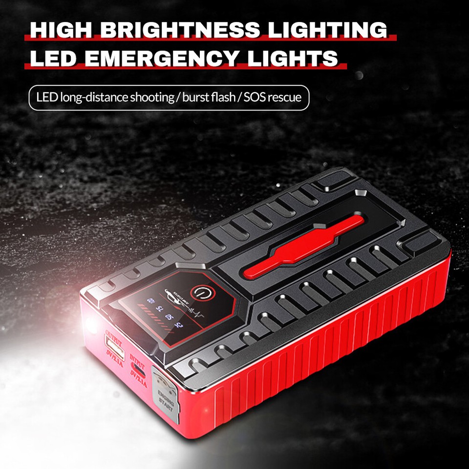 Car Jump Starter Booster Jumper Box Power Bank Battery Charger Portable ...