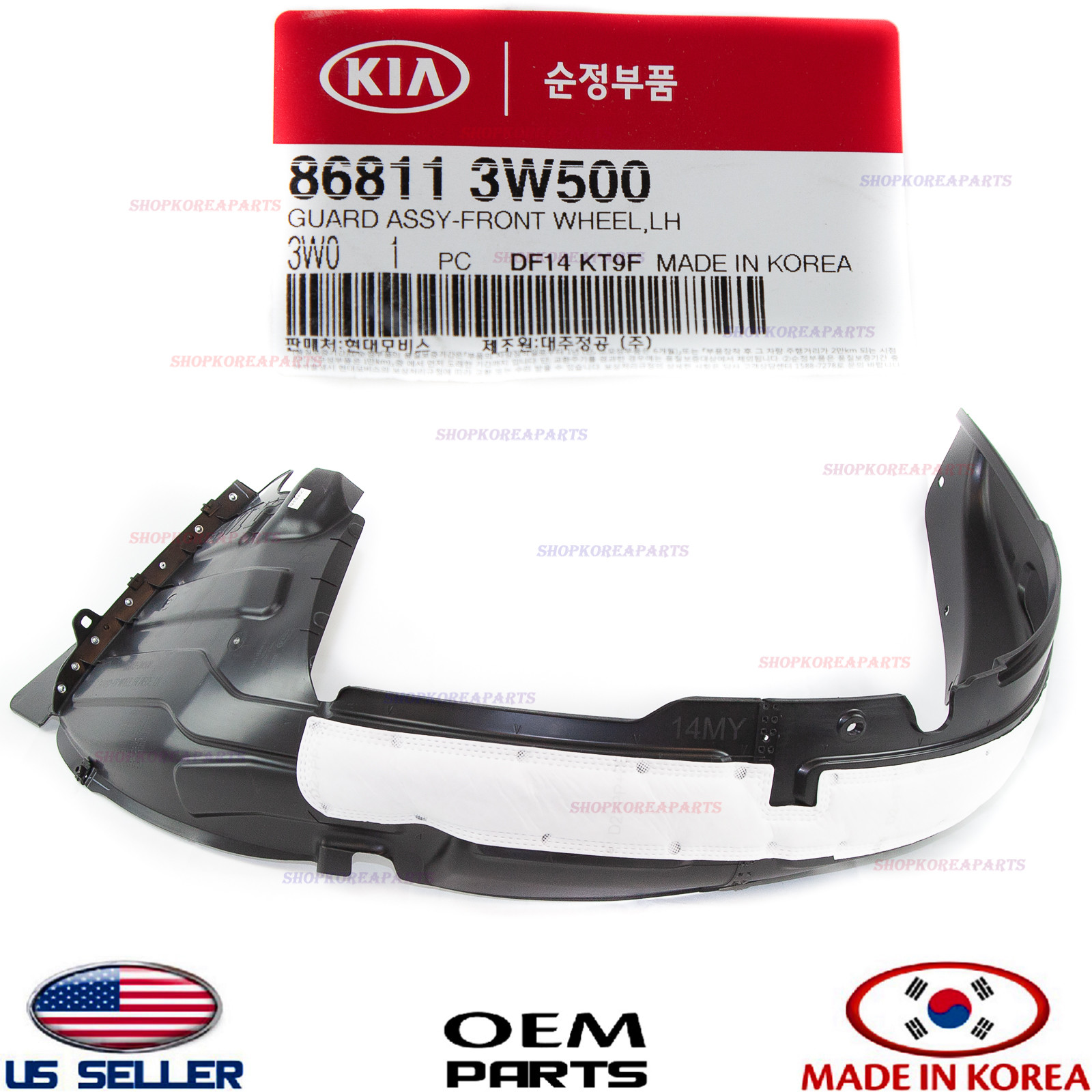 Genuine Fender Liner Front LEFT Driver Side OEM KIA SPORTAGE 2011-16 ...