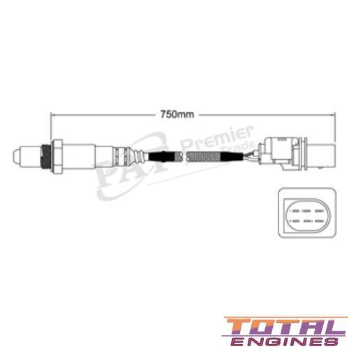 PAT Premium Oxygen Lambda Sensor 750mm fits Volkswagen Multivan T6 2.0L ...