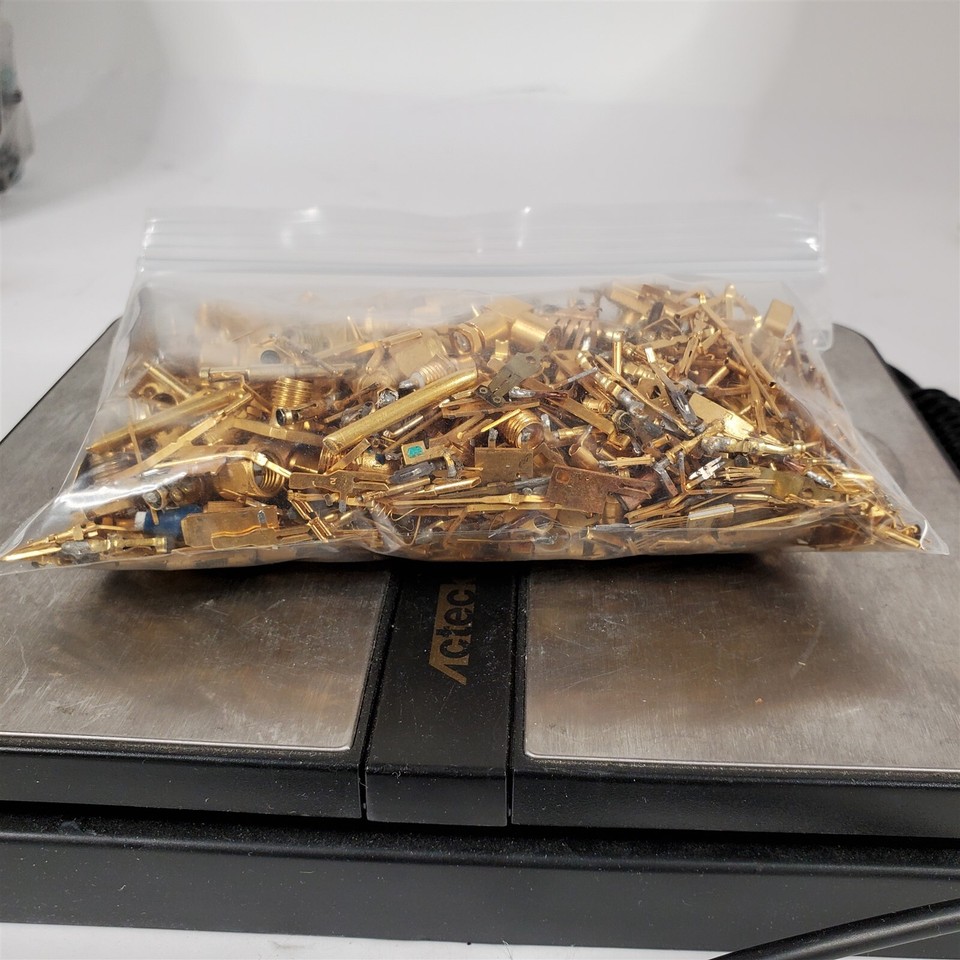 1+ LB (453+ Grams) Gold plated Pins Connectors... 60-80s Scrap Gold ...