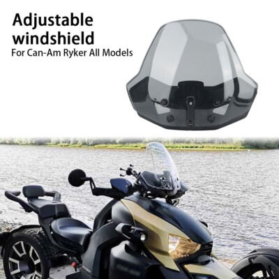 Protection Adjustable Sport Windshield For Can-Am Ryker 600 900 Rally ...
