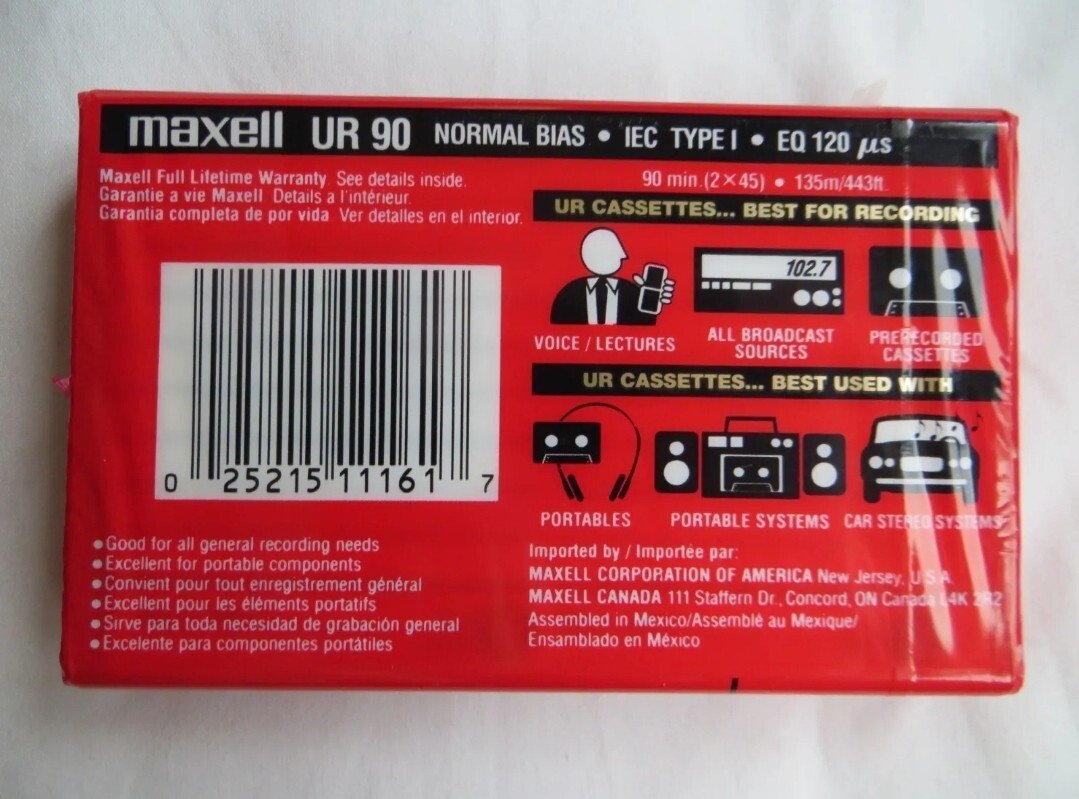 6 Lot Maxell UR 90 90 min Blank Audio Cassette Tapes Normal Bias NEW | eBay