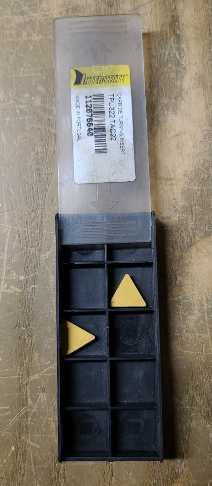 INTERSTATE Carbide Turning Insert TPU322 TAC22 (2 Pcs) 20JS-1609-X5 | eBay