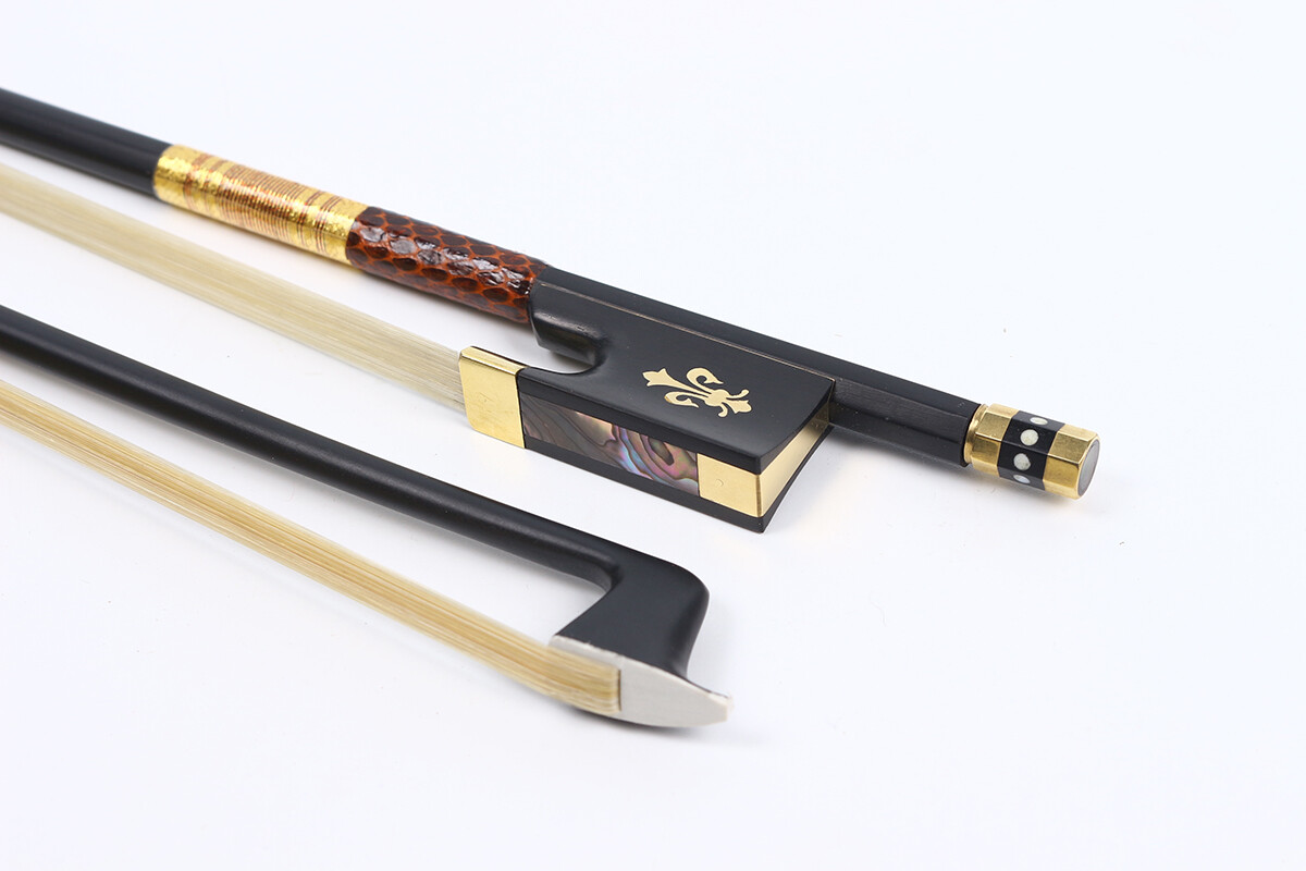 4/4 Violin Bow Carbon Fiber Bows Straight balance AAA Bow hair Ebony ...