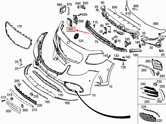 MERCEDES E Class W213 Radar Sensor/speed Cruiser Control Sensor ...