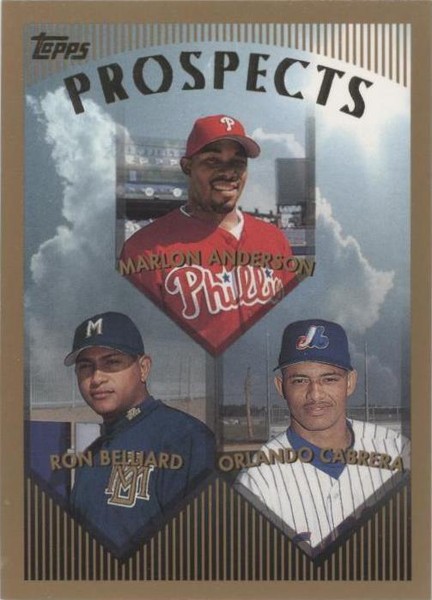 1999 Topps - Prospects #427 Orlando Cabrera, Ronnie Belliard, Marlon ...